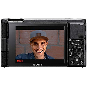 Sony ZV-1 Compact Digital Vlogging 4K HDR Video Camera for Content Creators & Vloggers DCZV1/B Bundle with Deco Gear Case + Software Kit + 64GB Card + Compact Tripod/Handheld Grip and Accessories
