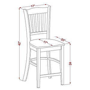 EAST WEST FURNITURE 5 Pc counter height Dining set - counter height Table and 4 Kitchen Chairs.