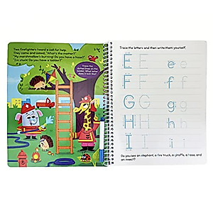 Write & Erase ABC and 123: Wipe Clean Writing & Tracing Workbook Skills for Preschool Kids and Up Ages 3-5: Includes Letter and Number Tracing, Early ... Erase Marker & Bonus Restickable Stickers.