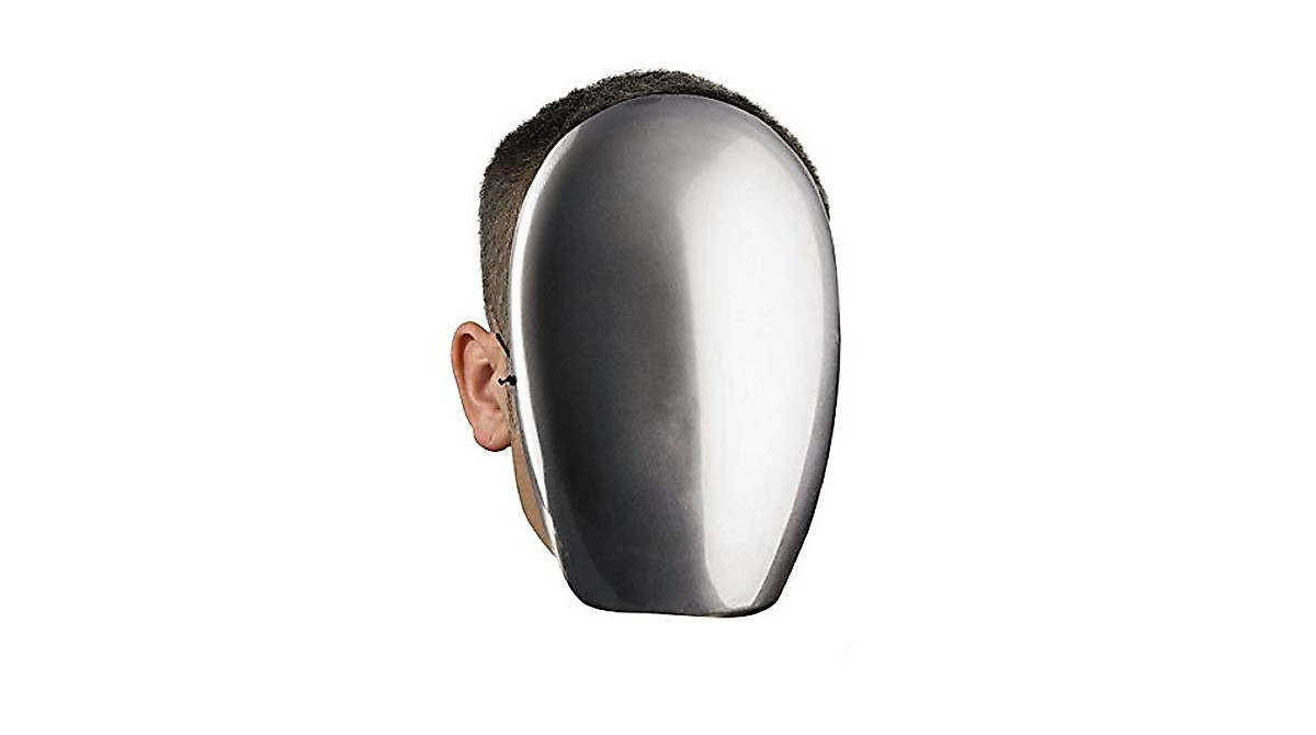 Disguise No Face Chrome Mask for Adults | Mysterious Costume Accessory