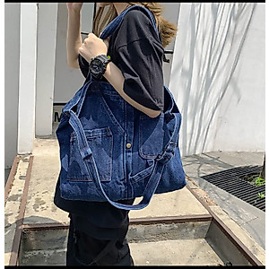 JBB Denim Shoulder Bag Casual Retro Handbag Women Travel Crossbody Bag lightweight