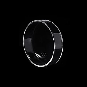 Dannisly Aquarium Glass Feeder Dish Shrimp Feeding Dish Round Clear Glass Fish Feeder Bowl Fish Tank Food Tray Container Prevent Food Spilling, 60mm