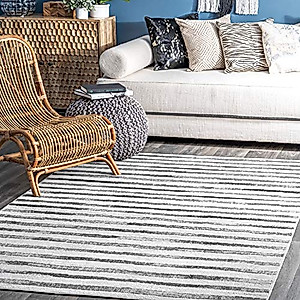 nuLOOM Magdalen Modern Vintage Area Rug, 4' x 6', Grey