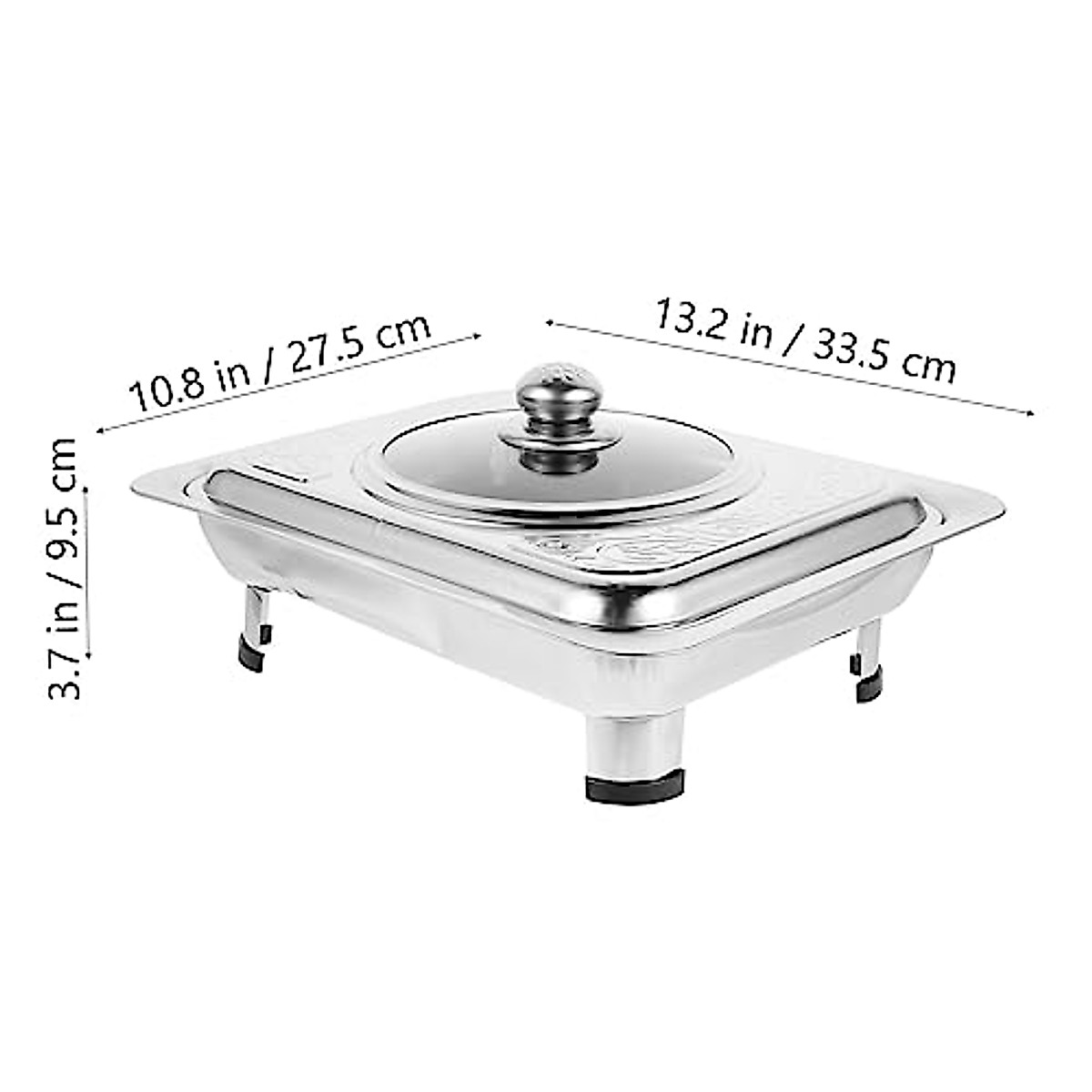 LABRIMP 1pc Dinner Plate to Go Plates with Lids Containers for Fruit Square Containers with Lids Chafing Dishes Cold Flat Square Tray Food Holding Plate Simple Tray Dish Tray Snack Platter