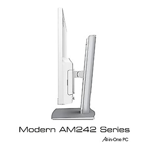 MSI Modern AM242TP AIO Desktop, 23.8" FHD Touchscreen, Intel Core i7-1165G7, 16GB Memory, 512GB SSD, WiFi 6, BT 5.1, FHD Webcam, White, Windows 10 Home (11M-487US)