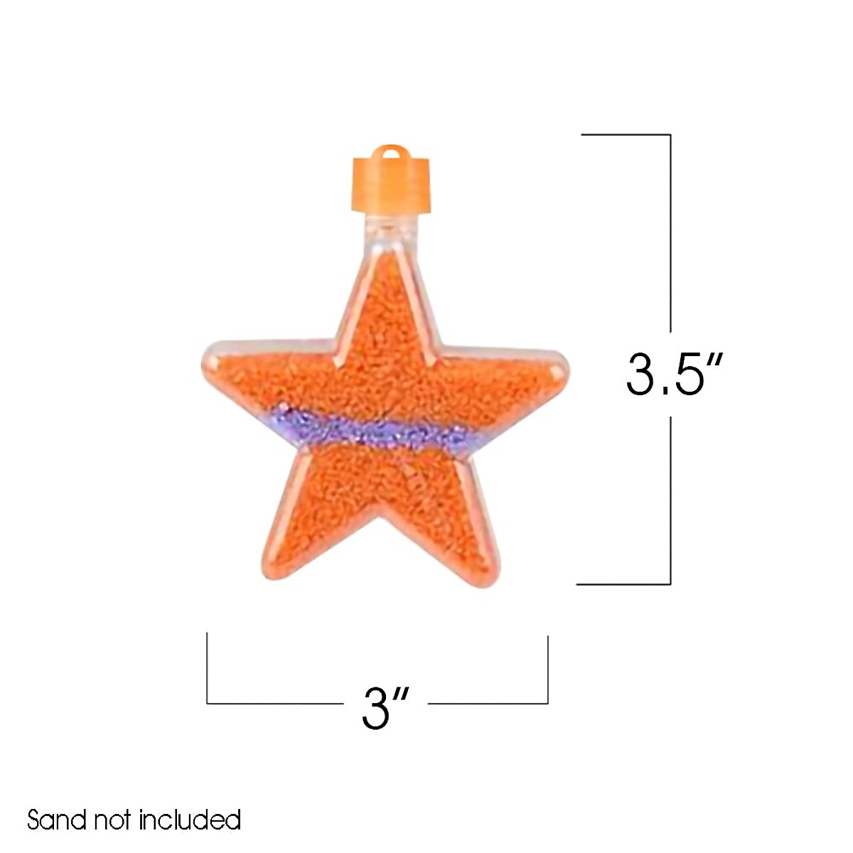 ArtCreativity Star Sand Art Bottle Necklaces, Pack of 12, Sand Art Craft Kit with Shaped Bottles, Craft Party Supplies and Party Favors for Kids - Sand Sold Separately (Star)