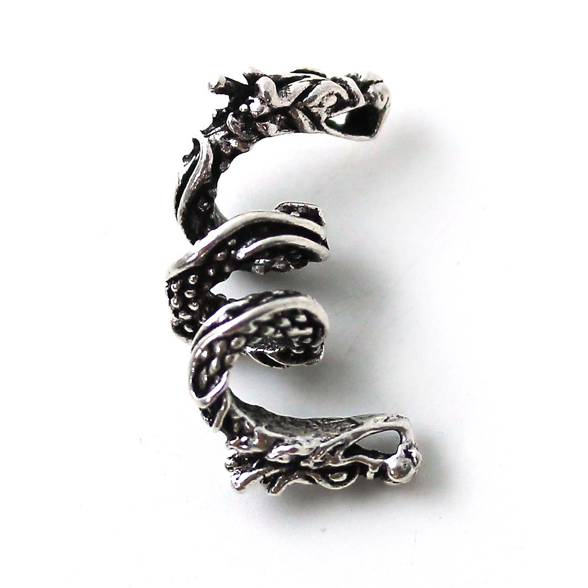 LynnAround 925 Sterling Silver Norse Nordic Viking Dragon Beard Beads Rings, Dreadlock Pirate Hair Beads, Pagan Jewelry