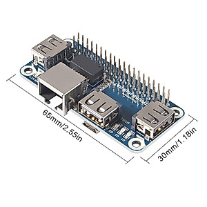 DORHEA Ethernet/USB HUB HAT Expansion Board USB to Ethernet RJ45 Network Port for Raspberry Pi 4 with Ethernet Port and USB Ports Compitable with Raspberry Pi 4/3B+/3B/Zero/Zero W/Zero WH/Zero 2W