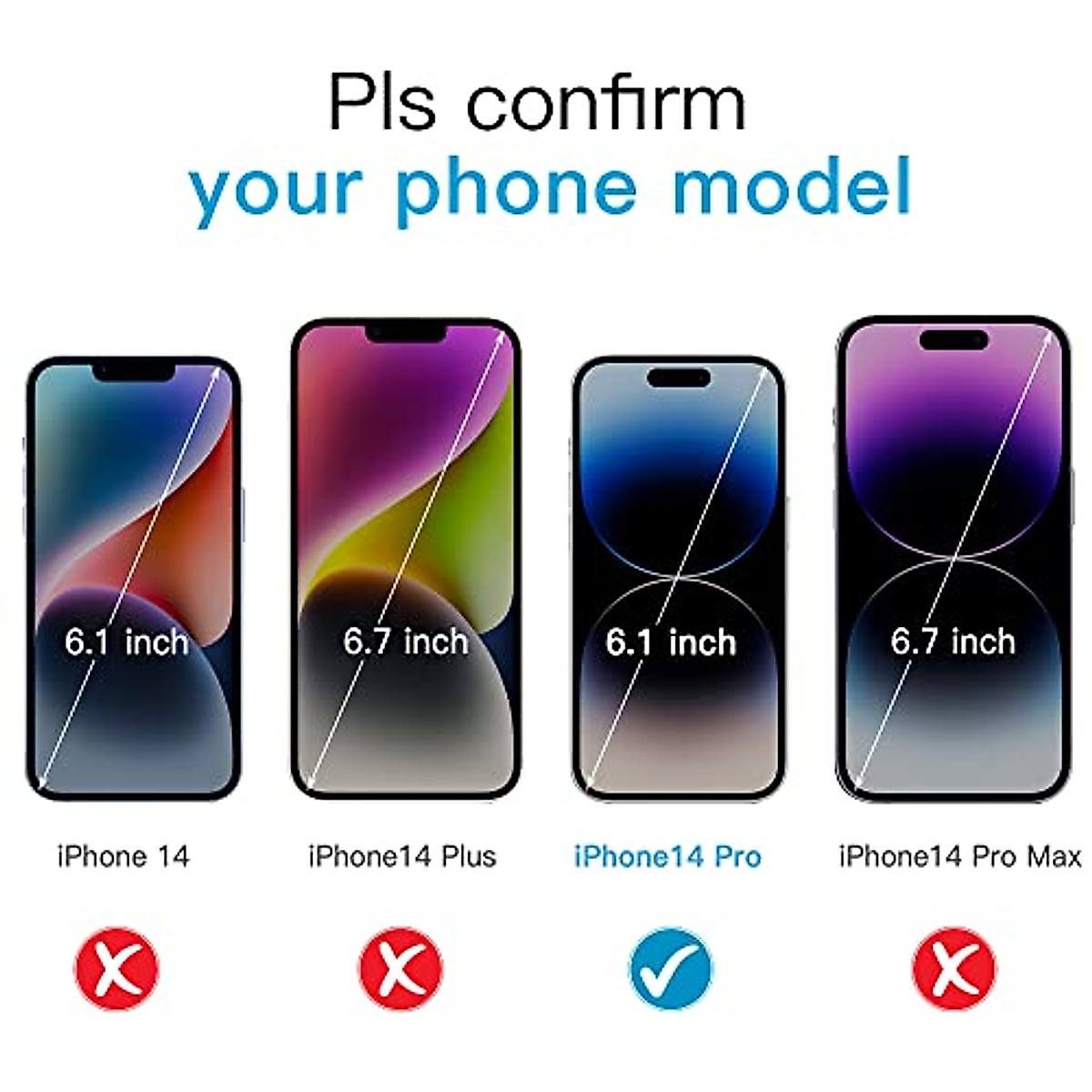 Benazcap Screen Protector for iPhone 14 pro 6.1'', Auto Dust-Elimination,Bubbles Free/Anti Scratch/9H+ Hardness Tempered Glass for iPhone 14 pro 6.1 Inch 2022, 2 Pack