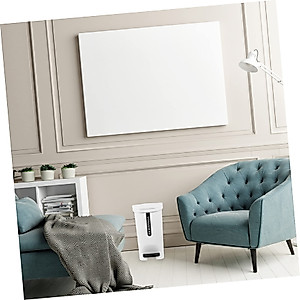 Cabilock 10L White Trash Can with Lid and Foot Pedal, Simple Trash Bin with Nordic Style, Multi-Functional Waste Paper Basket