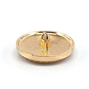 Craftisum 20 pcs Elegant White Enamel Rose Sewing Metal Shank Buttons for Coats -23mm -7/8"