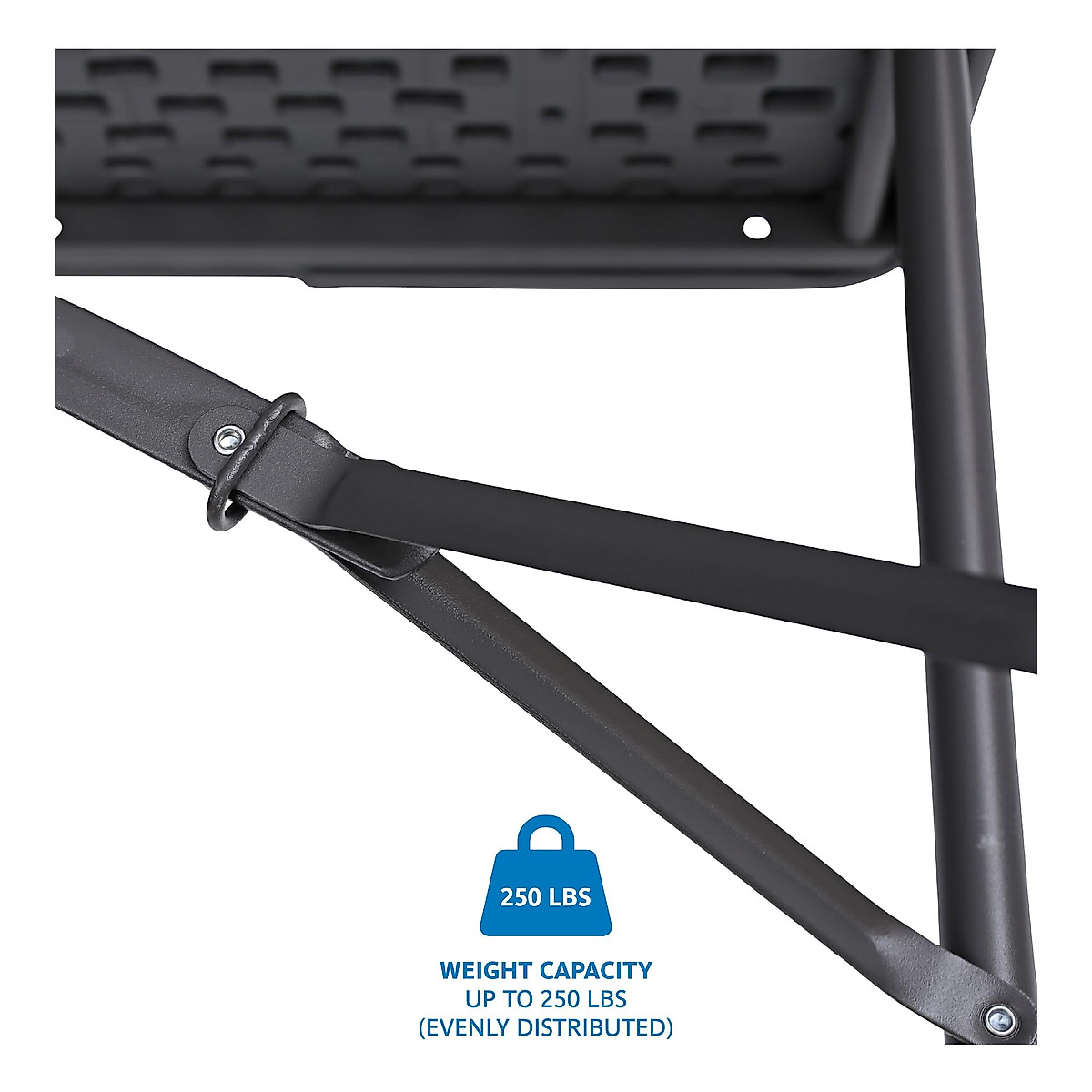 Iceberg IndestrucTable Too Bi-Fold Folding Table, Indoor/Outdoor, Commercial Grade, Charcoal, 60” W x 30” D x 29” H