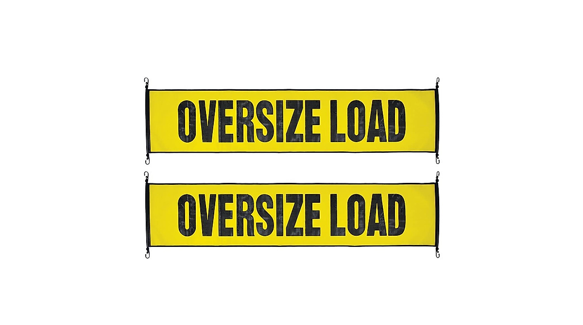VULCAN Oversize Load Banner 2 Pack - Heavy Duty Mesh with Hooks