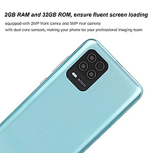 ASHATA 8Pro Unlocked Android Smartphone, 5.0in FHD Unlocked Cellphone, 2GB RAM 32GB ROM, 2MP 5MP Camera, Face Recognition, 2200mAh Battery, Dual Cards Dual Standby(Green)