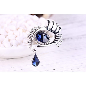 Comelyjewel Premium Quality Personality Tear of Angel Rhinestone Brooch Pin Covered Scarves Shawl Clip for Women Ladies