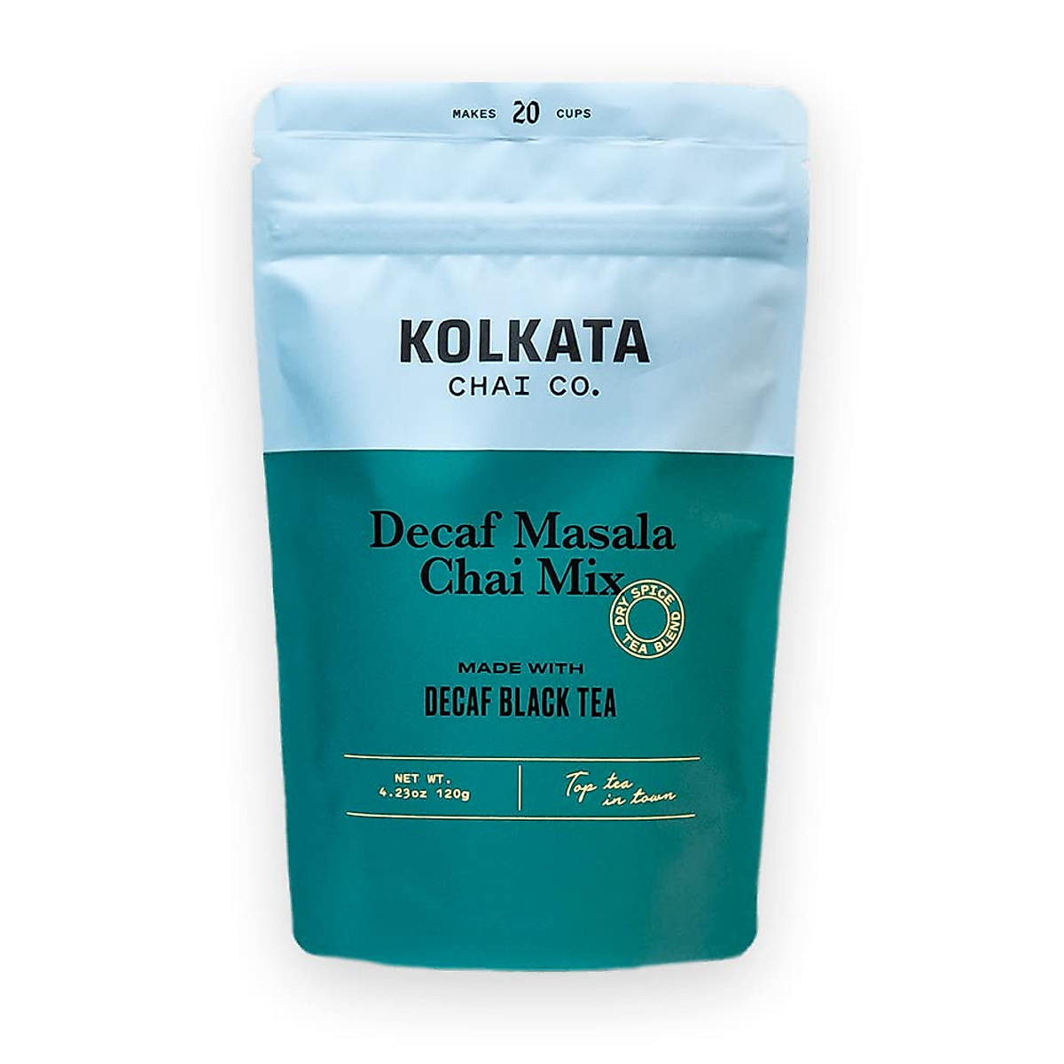 Kolkata Chai Decaf Masala Chai mix, Makes 20 cups, Premium loose leaf tea and spice blend, All Natural, 4.23 oz