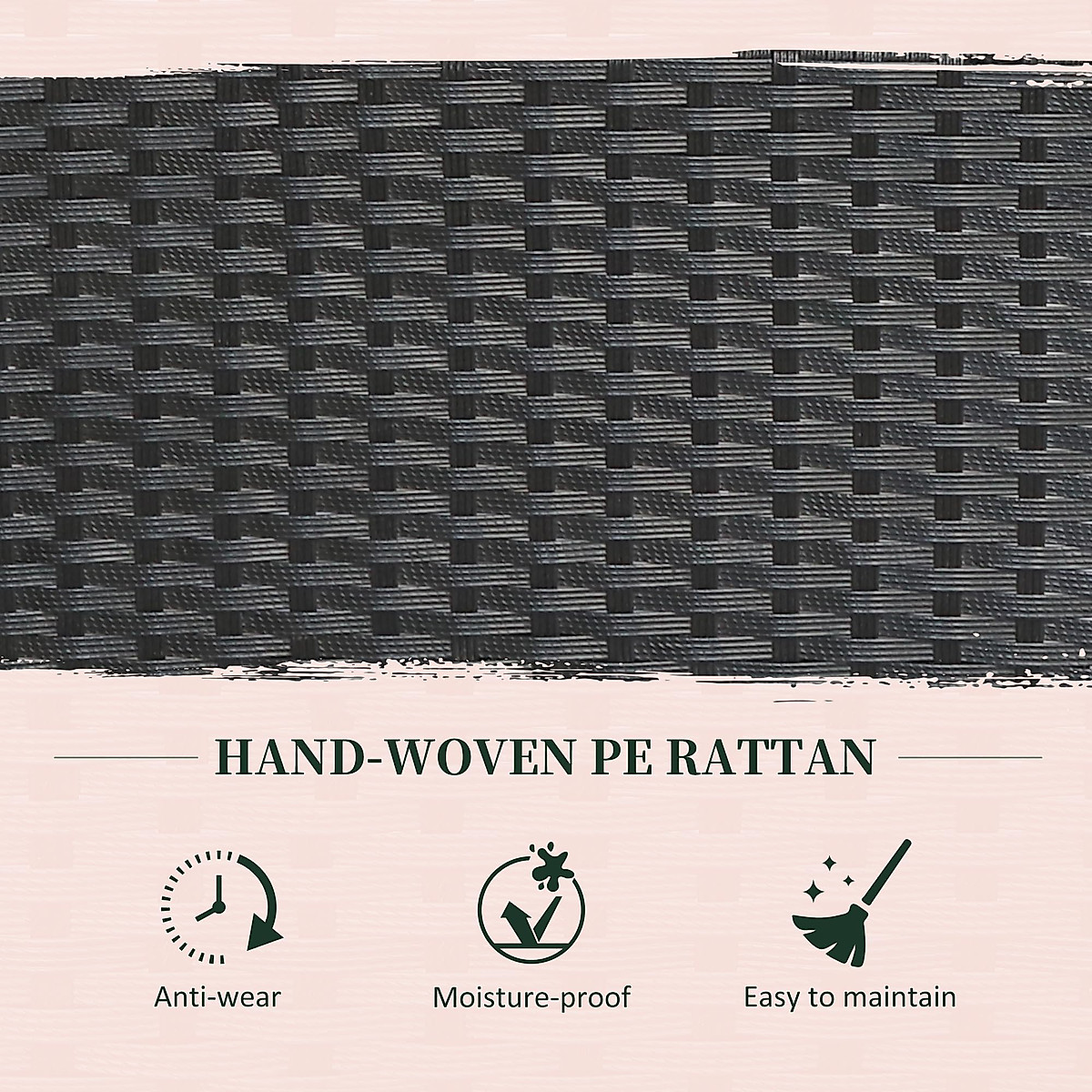 Outsunny 7 Pieces Outdoor Dining Set for 6, Wicker Rattan Patio Furniture Set, Patio Table and Chairs Set with Cushions, Acacia Wood Table Top, Conversation Set for Garden Backyard Deck, Cream White