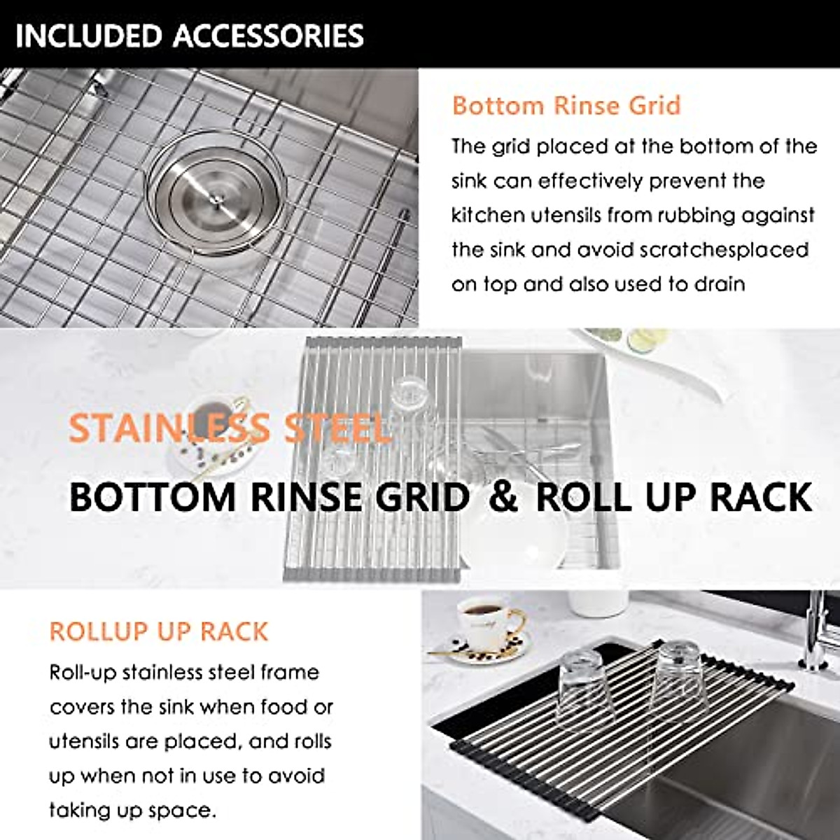 23 Inch Undermount Kitchen Sink Stainless Steel-HACHENL 23X18 Inch Kitchen Sink 16 Gauge Stainless Steel Kitchen Sink 10 inch Deep Single Bowl Kitchen Sink Small Kitchen Sink Bar Sink