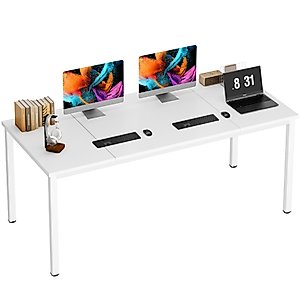 Need Large Computer Desk 70.8 x 31.5 inches Conference Table Large Office Desk Writing Table Workstation for Home Office,White 10FJGSAC3-180WW-ND