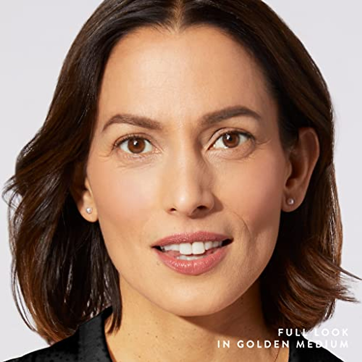 Blush-n-Glow Kit (3 PC): LAURA GELLER NEW YORK Baked Balance-N-Glow Illuminating CC Powder Foundation Golden Medium, Retractable Kabuki Brush, Baked Blush-N-Brighten Pink Grapefruit