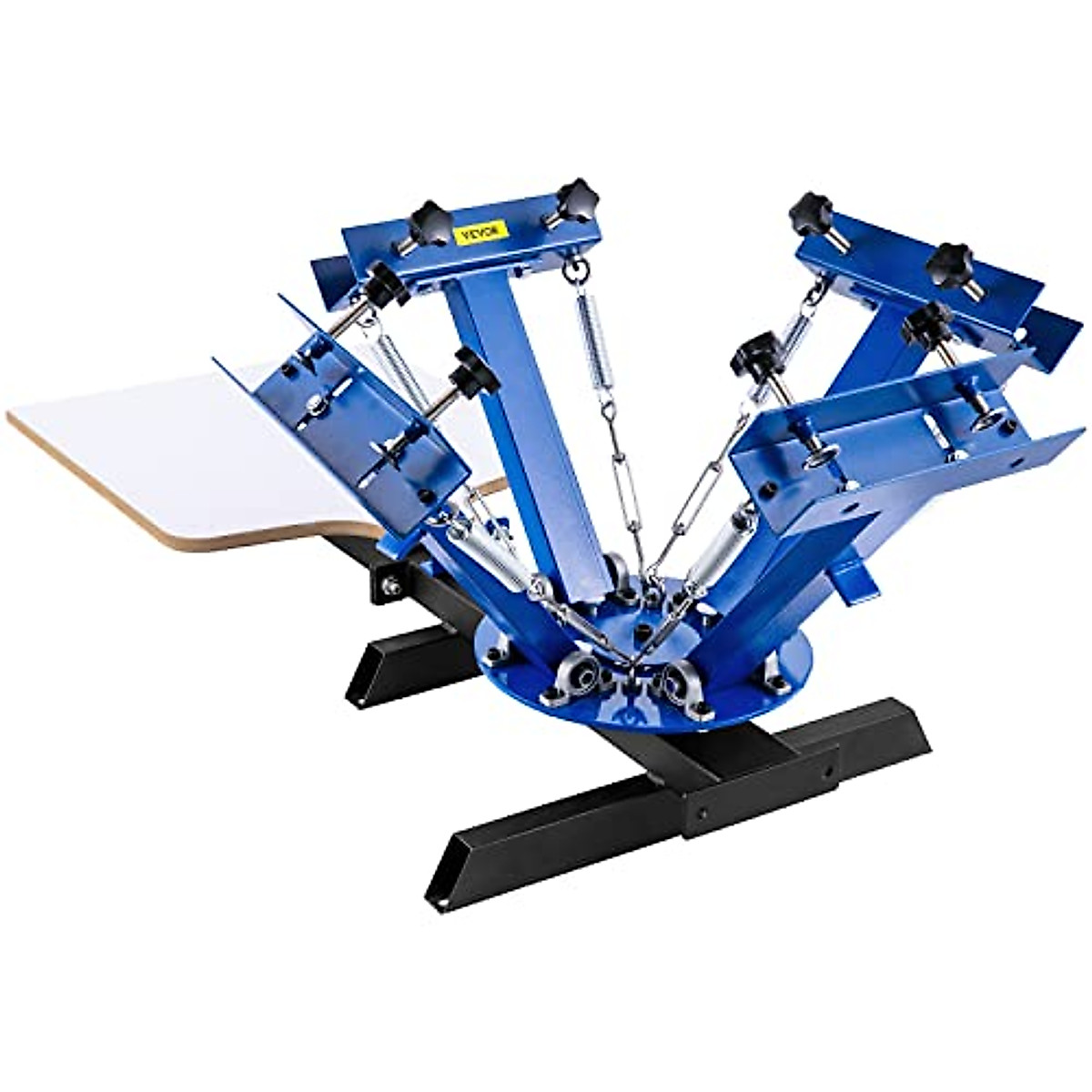 VEVOR Screen Printing Machine, 4 Color 1 Station Screen Printing Press, 21.7 x 17.7 inch Silk Screen Printing DIY T-Shirts Removable Pallet