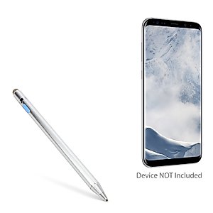 BoxWave Stylus Pen for Samsung Galaxy S8 Plus (Stylus Pen AccuPoint Active Stylus, Electronic Stylus with Ultra Fine Tip for Samsung Galaxy S8 Plus - Metallic Silver