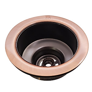 Westbrass R213-11 Wing Nut Style Large Kitchen Basket Strainer, Antique Copper