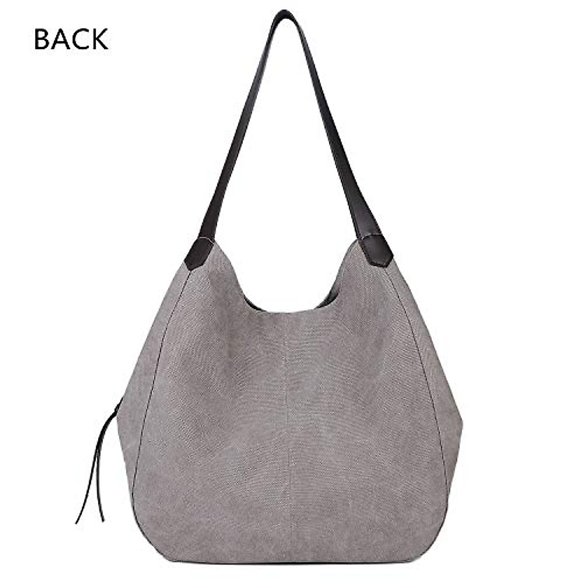 ArcEnCiel Women's Canvas Handbag Shoulder Bags Totes Purses (Gray)