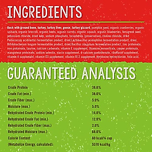 Stella & Chewy's Freeze Dried Raw Duck Duck Goose Meal Mixer – Dog Food Topper for Small & Large Breeds – Grain Free, Protein Rich Recipe – 18 oz Bag