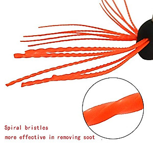 Chimney Cleaning Brush Fireplace Flue Sweep Whip Cleaner Tools 20 Feet Rotary System Flexible Rods Kit Drill Powered