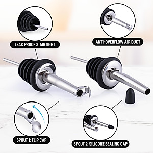 Zulay Easy to Use Olive Oil Dispenser Bottle For Kitchen - Glass Olive Oil Bottle Dispenser, Olive Oil Decanter with Spout, 17oz Olive Oil Drizzler Bottle with Pourers and Funnel, Olive Oil Holder