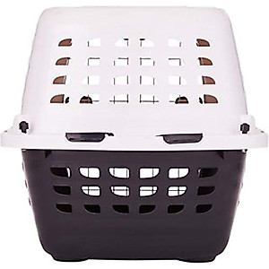Petmate 41032 Compass Fashion Kennel Cat and Dog Kennel, 10-20 lb., Pearl White/Black