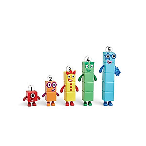 Learning Resources Numberblocks Friends One to Five, Official Collectible Toys, Includes Numberblocks One, Two, Three, Four and Five, Suitable for Display and with Posable Arms for Realistic Play