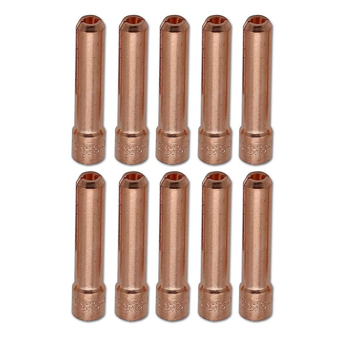 10PK TIG Stubby Collets 10N24S 3/32" & 2.4mm for WP 17 18 26 TIG Welding Torch (10N24S (3/32"))
