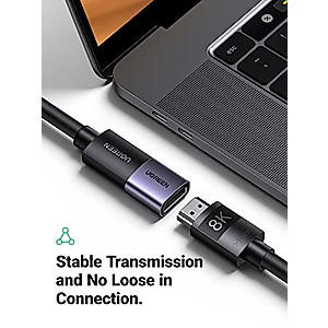 UGREEN HDMI Coupler 2 Pack, 8K@60Hz HDMI Female to Female Adapter HDMI 2.1 Connector 3D 4K@120Hz Extender Compatible with HDTV Roku Stick Chromecast HDMI Cable Laptop PC, Grey