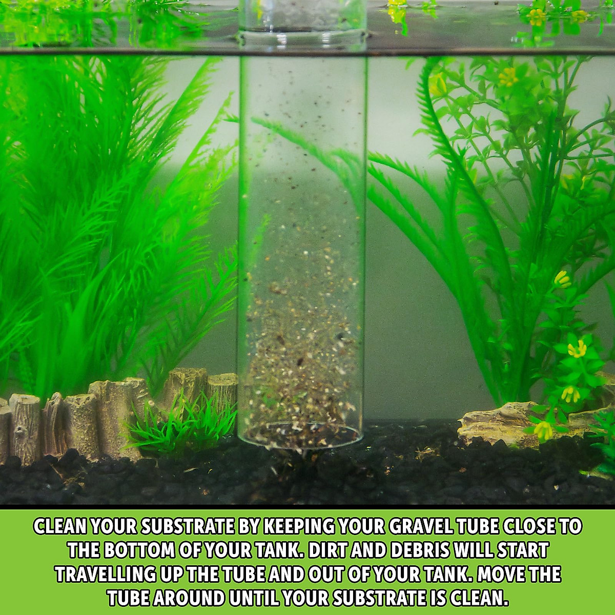 Python No Spill Clean and Fill Aquarium Maintenance System, Complete Ready-to-Use Gravel Cleaner and Water Changer for Fish Tanks, 50 Foot