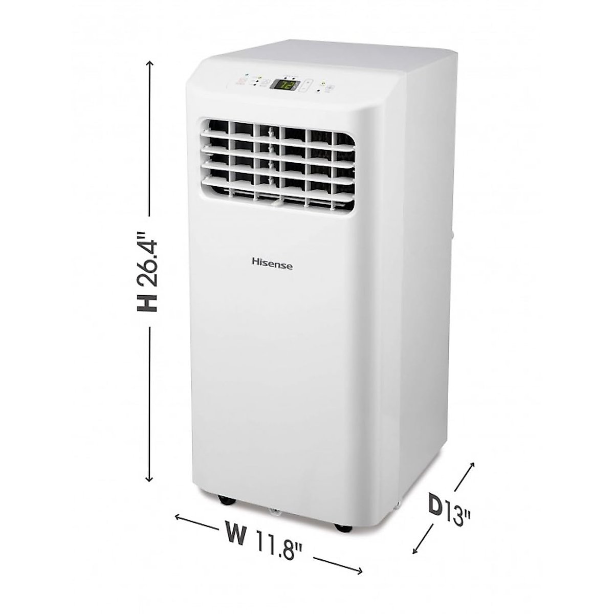 Hisense Portable Air Conditioner 5000-BTU DOE (115-Volt) White Vented, Remote control, Cools 150-sq ft, 24 Hour Timer, 3-modes (Cooling, Fan, Dehumidifier), Noise Level dB 47 - AP0522CR1W (Renewed)