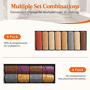 Lifewit 12 Pack Drawer Organizer for Clothing, Dresser Organizer Wardrobe Storage Boxes for Nursery, Bedroom, Closet, Foldable Fabric Closet Organizers and Storage for Clothes, Underwear, Belt, Tie