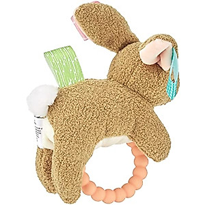 Taggies Teether Baby Rattle, 6", Harmony Bunny