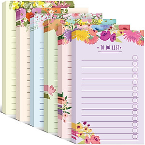 300 Sheets to Do List Notes Daily Checklist Notebook Undated Memo Pad Color Block to Do Note Pad Weekly Plan Notepad Agenda and Organizer Planners for College Office Supplies(Flower Style)