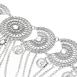 Rhinestone Tassel Belt Waist Chain Belly Body Chain Dance Indian Beach Gypsy Jewelry for Women