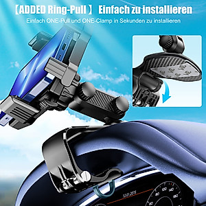 [2023 Upgraded] Phone Mount for Car Dashboard & Air Vent, 1200 Degree Rotation Car Phone Holder Mount with 3M Adhesive[Multi-Angles&Stable], Cell Phone Holder Car for iPhone Samsung All Smartphone