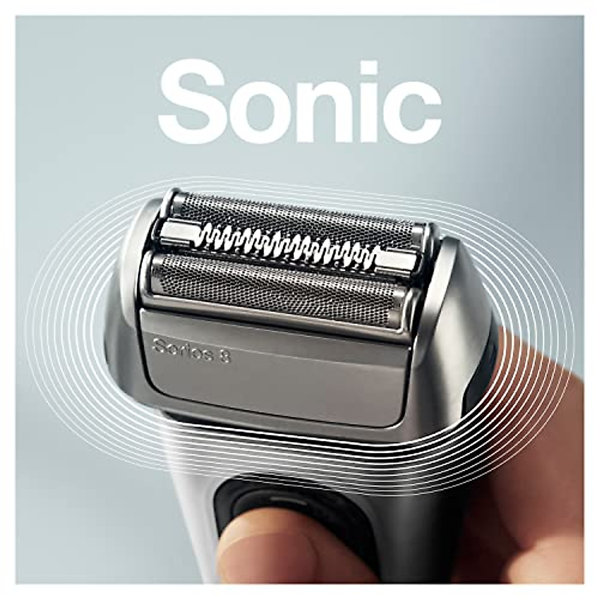 Braun Electric Razor for Men, Series 8 8457cc Electric Foil Shaver with Precision Beard Trimmer, Cleaning & Charging SmartCare Center, Galvano Silver