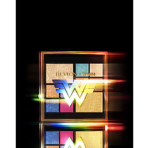 REVLON x WW84 The Wonder Woman Face & Eyeshadow Palette, 10 Bold Blendable Colors, Matte, Metallic and Pearl Finishes, 0.37 oz (7255254001)