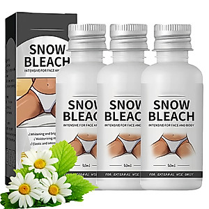 3PCS Snow Bleach Cream for Sark Spot Remover , Intimate Areas-Underarm, Neck, Armpit, Knees, Elbows,Face,Body
