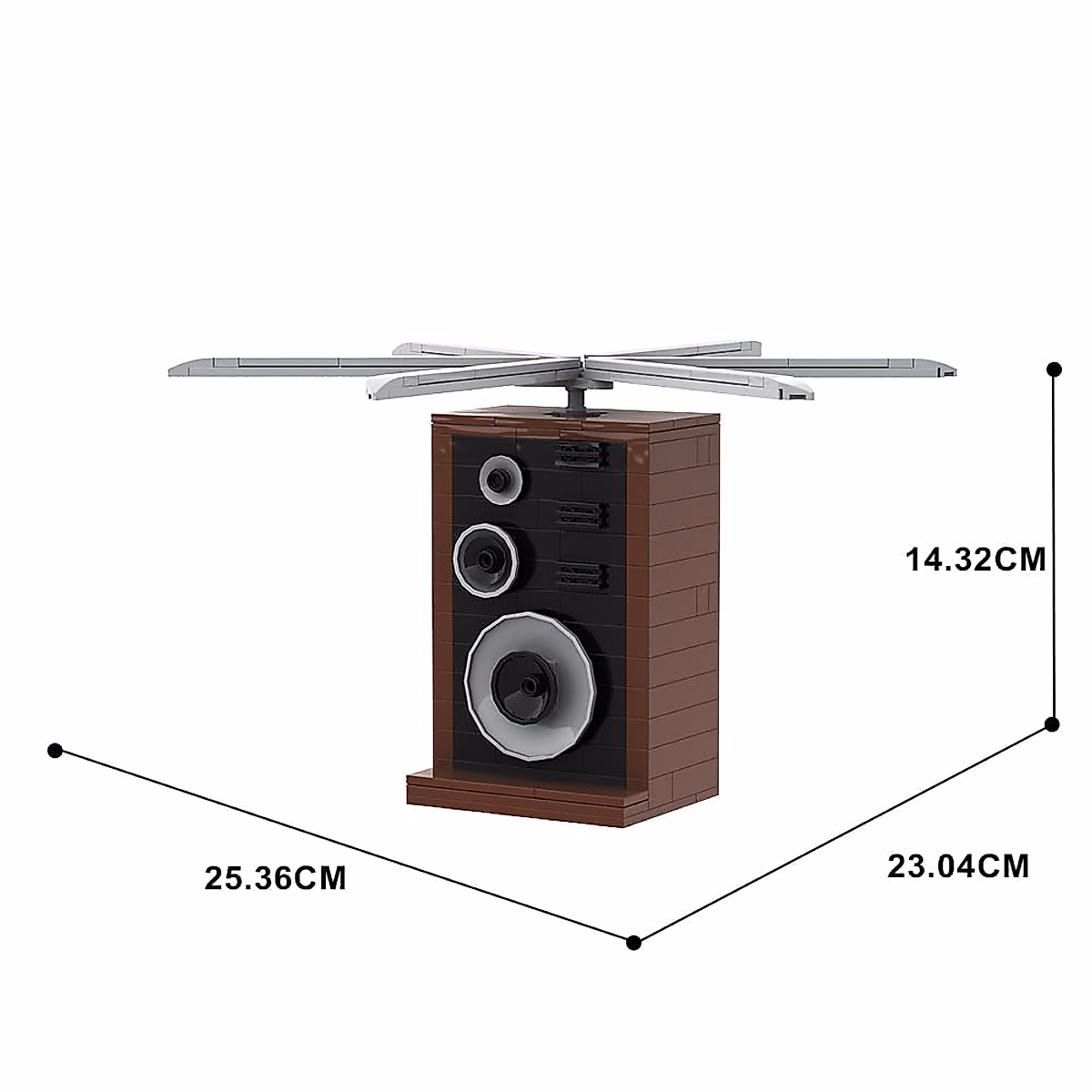ICEBRICKS Figure Helicopter Speaker Building Block, Cool Flying Speakerman Building Set,Game Model Cameraman Battle Toilet Man,Halloween Collection Toy Gift for Boys,Girls (176 Pcs)