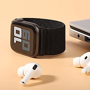 Ultra Wide Solo Loop Bands Compatible With Apple Watch Band 49mm 38mm 40mm 41mm 42mm 44mm 45mm, Nylon Stretchy Braided Elastic Sport Women Men Strap for iWatch Series Ultra 8 7 6 5 4 3 2 1 SE, 3 Packs