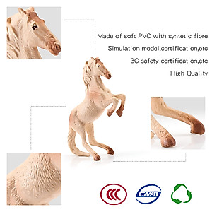 WONWONTOYS 12PCS Realstic Mini Horse Figurines Toy Palyset Arabian Horse Hannover Horse Morgan Stallion Solid Steed Model Set Early Educational Cognitive Toy for Kids