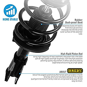 OREDY 2PCS Front Shocks Struts 172518 11680 Complete Struts Assembly Shocks Coil Spring Suspension Struts Kit Compatible with Enclave 08-12 Traverse 09-12 Acadia 07-12 Outlook 07-10 Struts