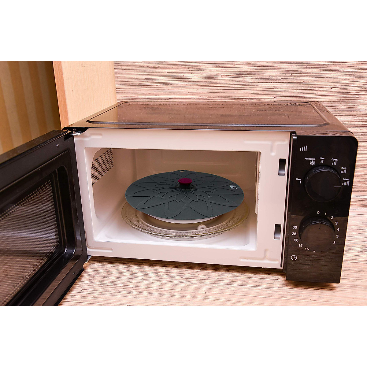 HOGOWARE Set of 5 Premium Silicone Lids for Bowls and Food Covers - 6, 8, 10, 12, 13.5" – Dark Gray Suction Lid - Reusable - Microwave Airtight Seal Lid Covers for Pots, Pans, Bowls, Cups, Skillets